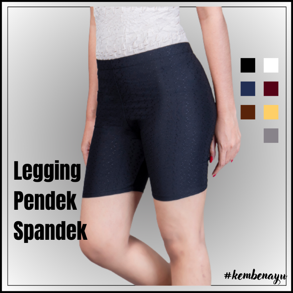 Jual Celana Legging Pendek Short Pants Spandex Premium Dalaman Stretch ...