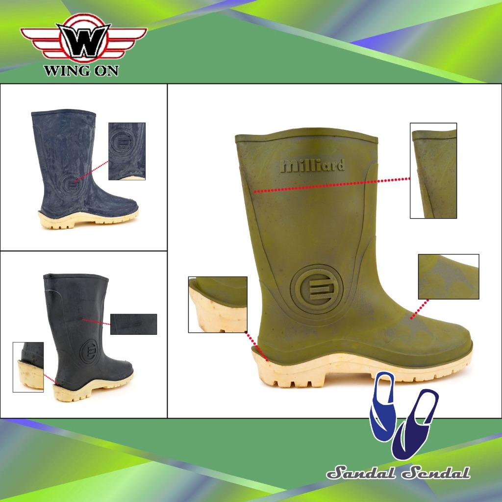Jual Sepatu Boot Pendek Wing On Miliard / Qrope Cacat Tampilan Sepatu ...