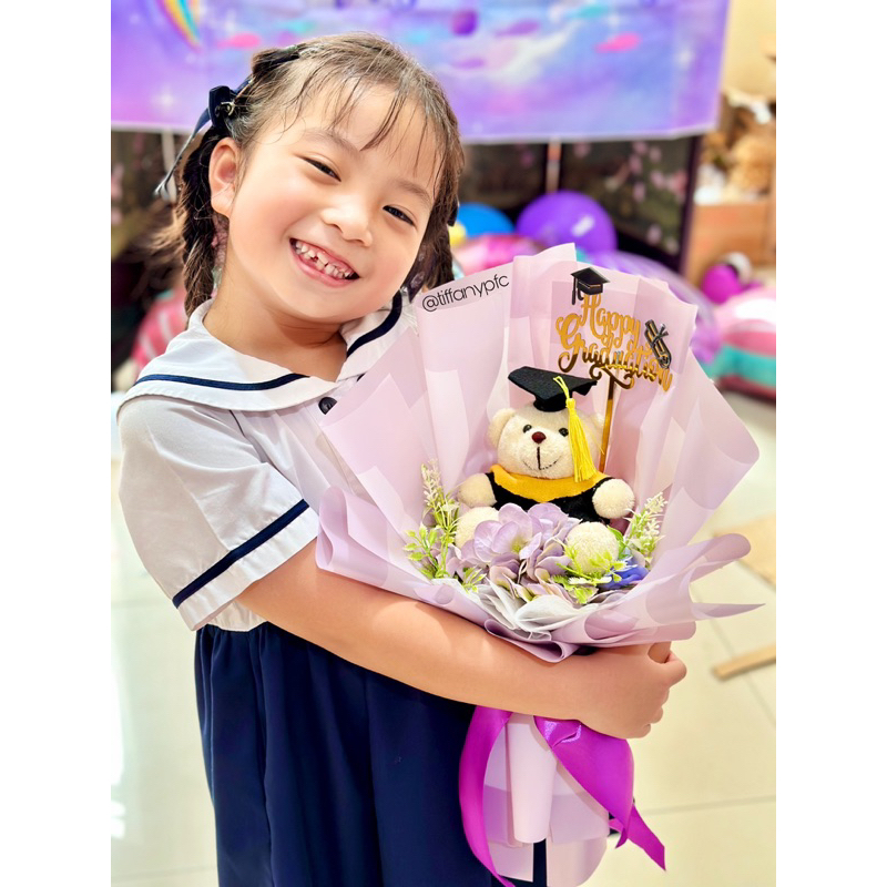 Jual BUKET BUNGA GRADUATION Teddy Bear Hand Bouquet Birthday Buket ...