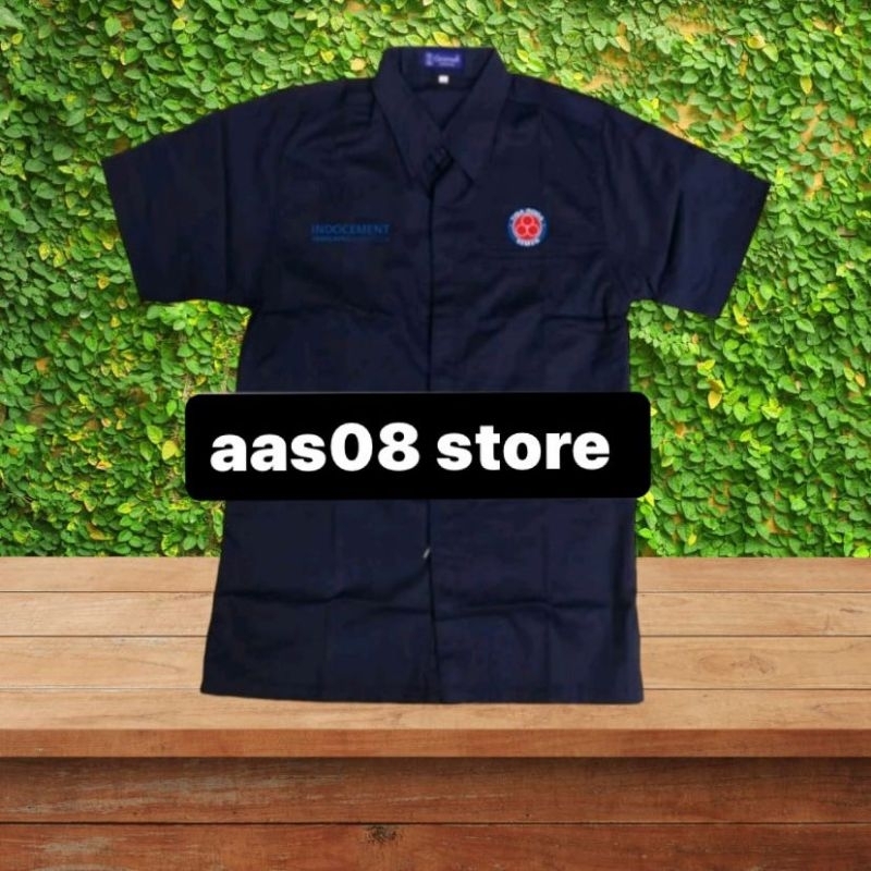 Jual kemeja semen Tiga Roda Seragam semen Tiga roda navy lengan pendek ...