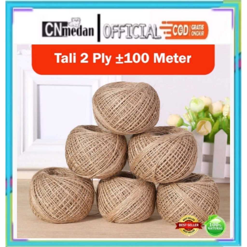 Jual TALI RAMI 2 PLY / TALI JERAMI / TALI GONI / HEMP ROPE / STRAW ...