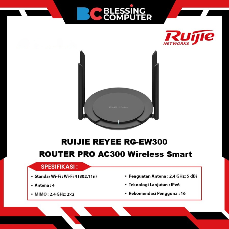 Jual RUIJIE REYEE RG-EW300 ROUTER PRO AC300 Wireless Smart | Shopee ...