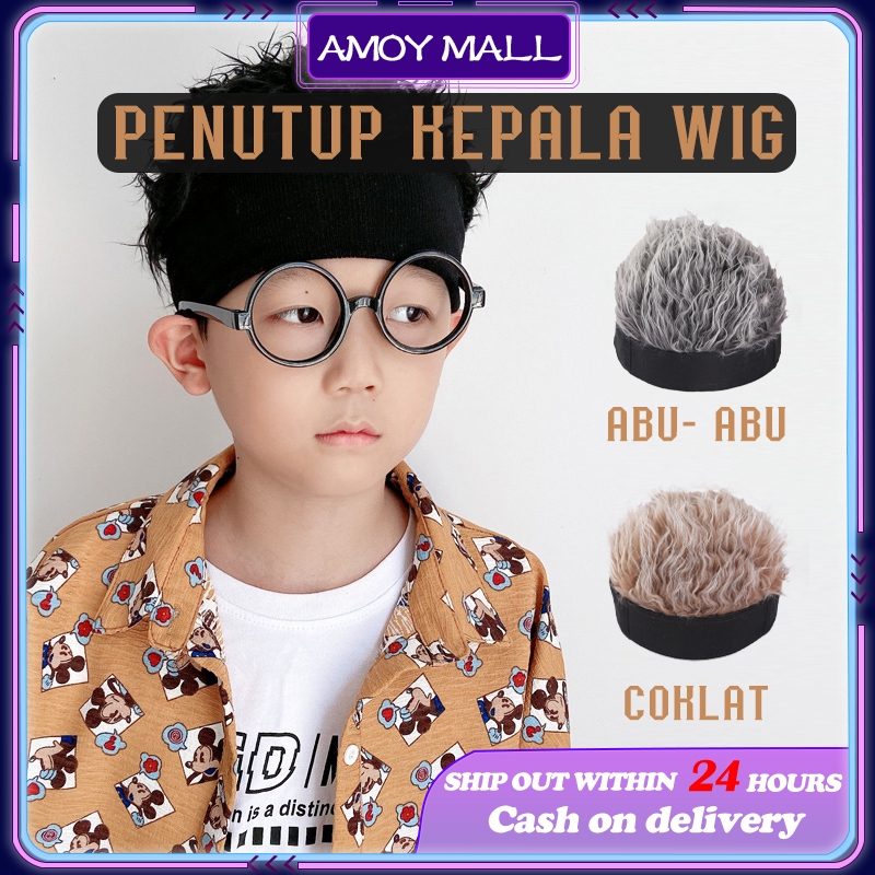 Jual Wig Model Topi Unik Rambut Palsu Sintetis Laki Kostum Aksesoris ...