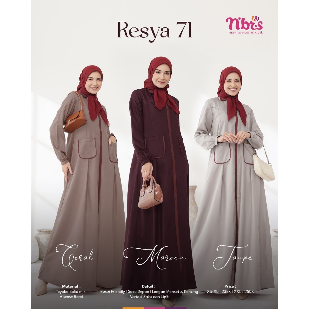 Jual RESYA 71 GAMIS NIBRAS REGULER | Shopee Indonesia
