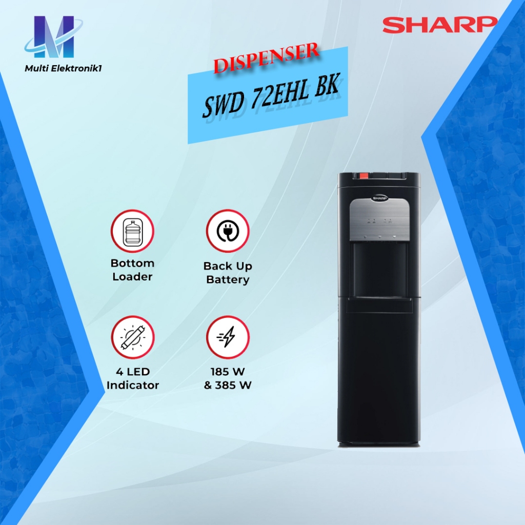 Jual Dispenser Sharp Galon Bawah SWD 72 EHLBK | Shopee Indonesia
