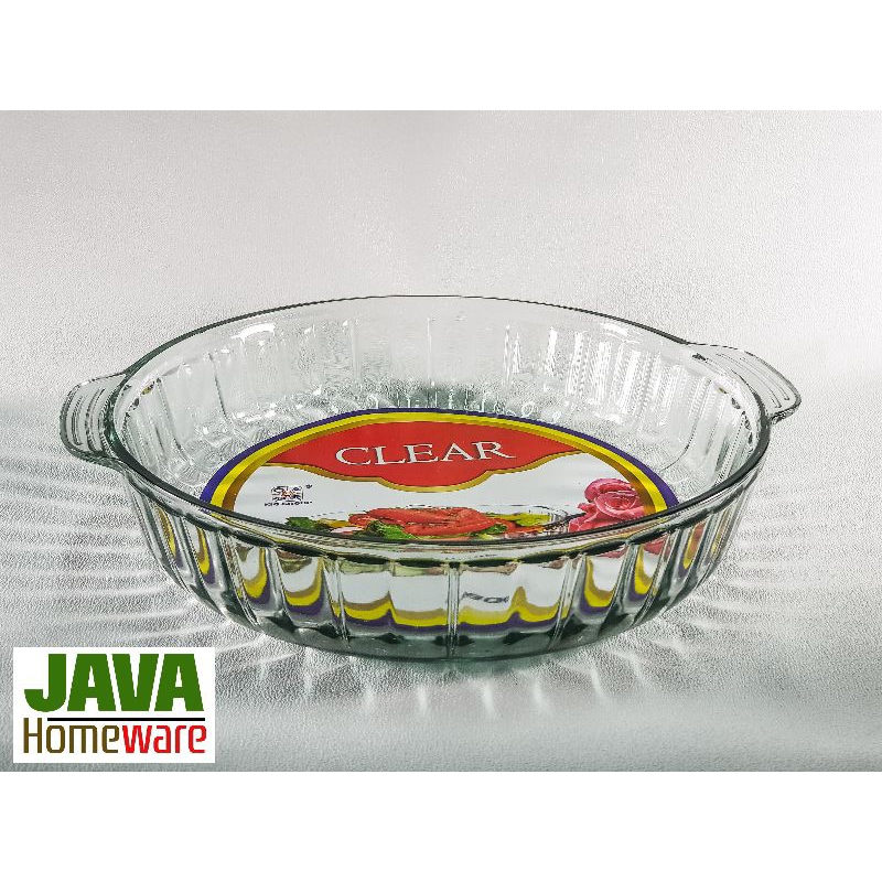 Jual PIRING SAJI KACA TEBAL 25CM AU 10B | CLEAR SERVING BOWL | PIRING ...