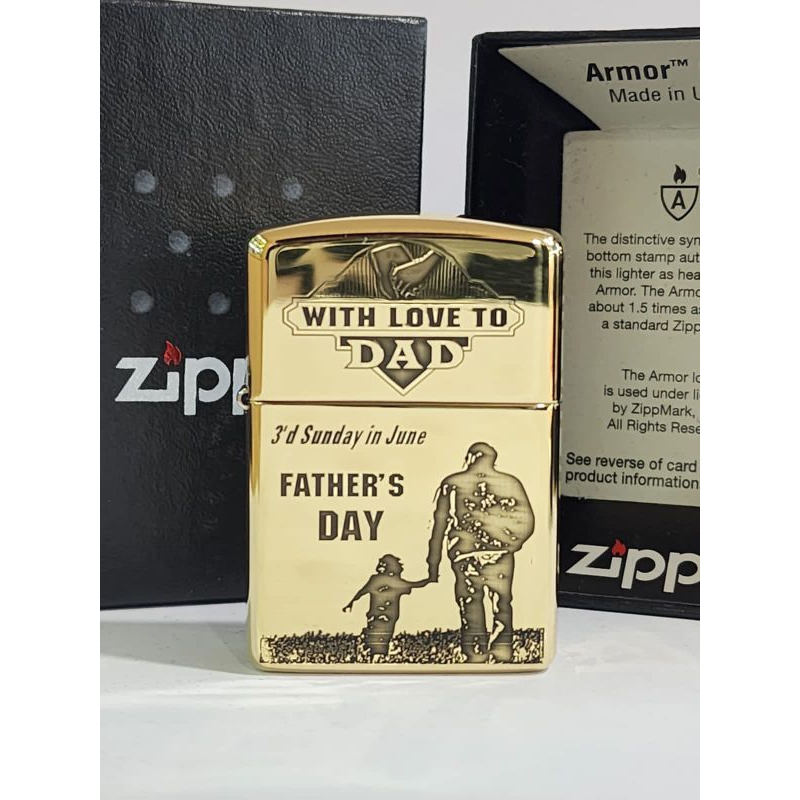Jual Original Zippo Armor Happy Father's Day 4 sisi Limited Edition ...