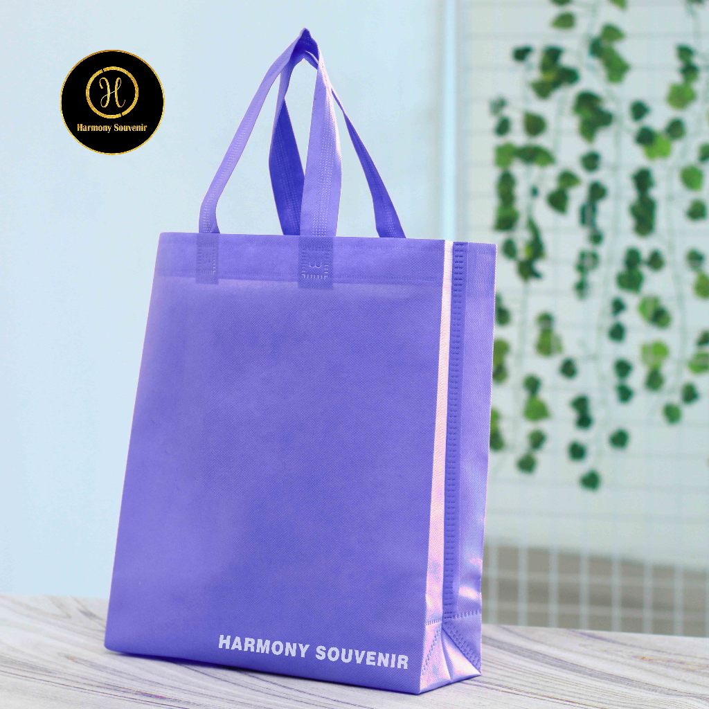 Jual Tas Bahan Spunbond // Tas Polos Bisa Custom Desain // Ukuran 30 x ...