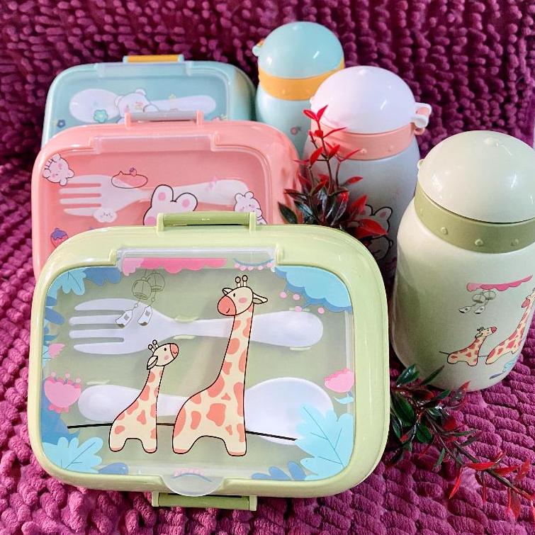 Jual Set Tempat Makan dan Botol Minum / Set Tempat Makan Anak / Tempat Makan dan Botol Anak ...