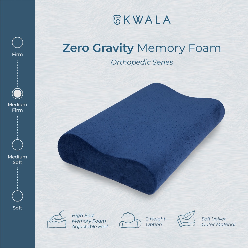 Jual KWALA Zero Gravity Memory Foam | Bantal Tidur Kesehatan | Bantal ...
