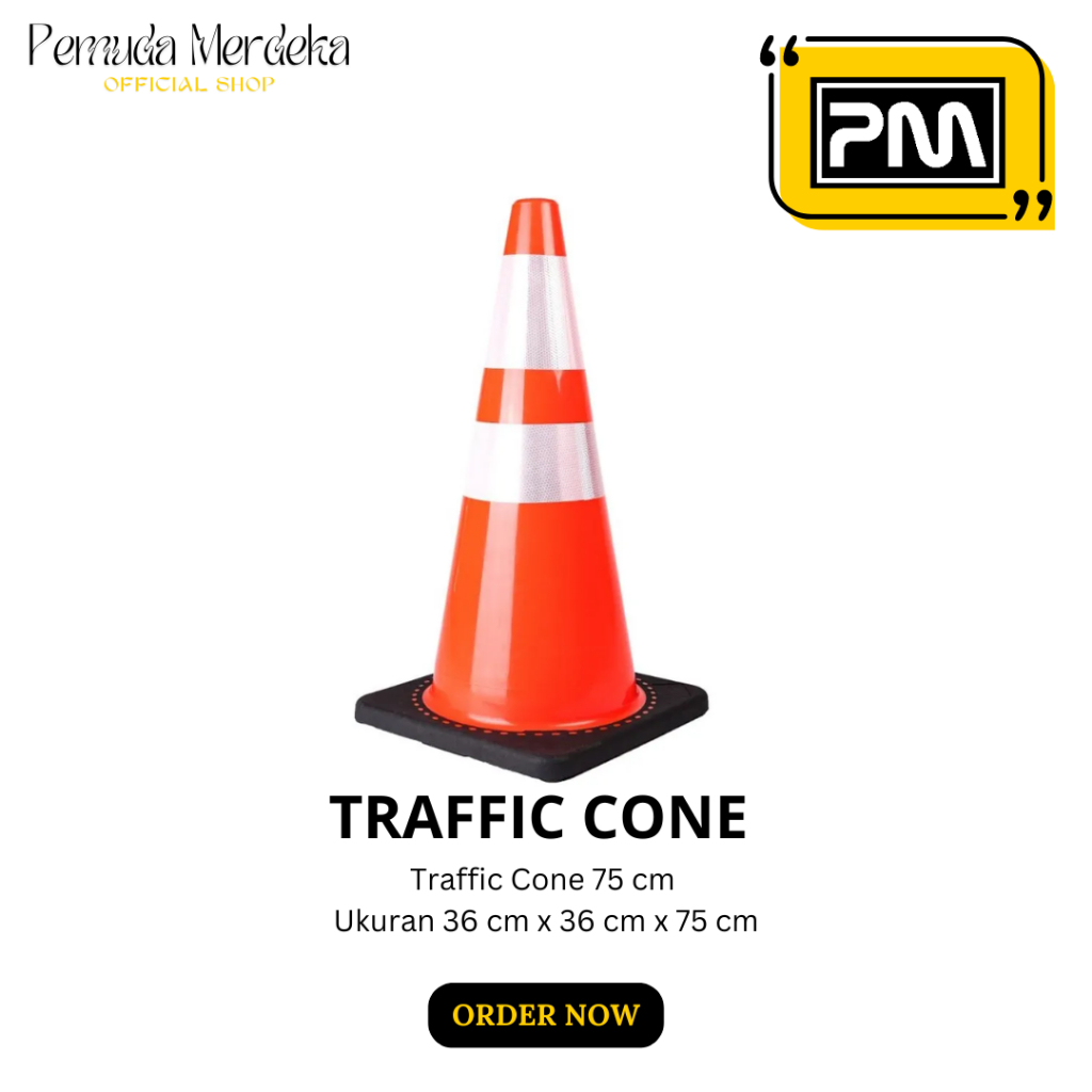Jual Safety Traffic Cone 75 cm / Kerucut Lalu Lintas 75 cm Pemuda Merdeka | Shopee Indonesia
