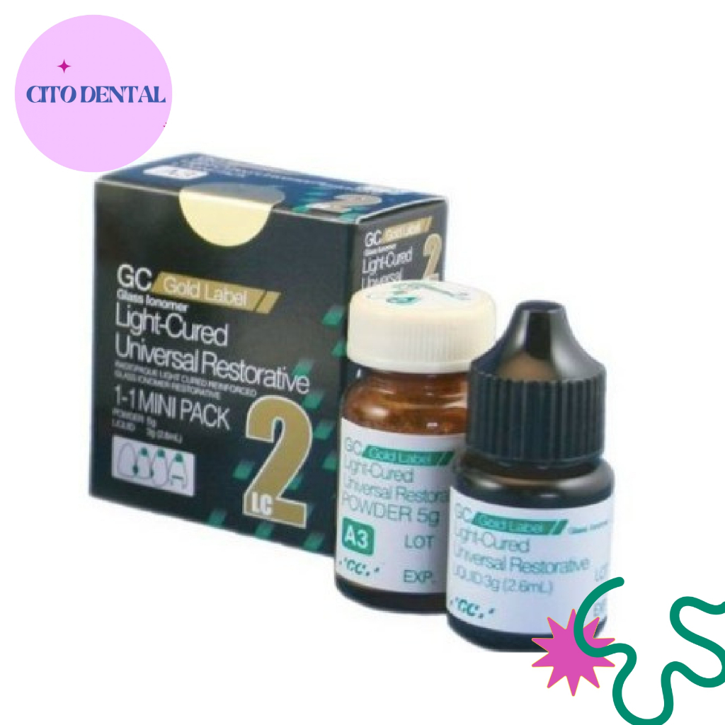 Jual GC Fuji 2 LC Light Cured / GIC FUJI 2 GC GOLD LABEL LC Mini Pack ...