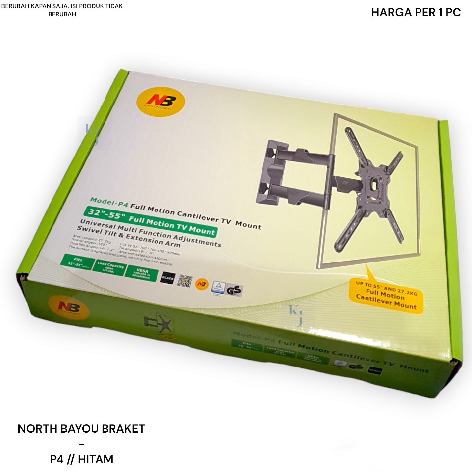 Jual Mewah Bracket LED LCD TV NORTH BAYOU NB P4 NBP4 32 4 4349 5 55 ...