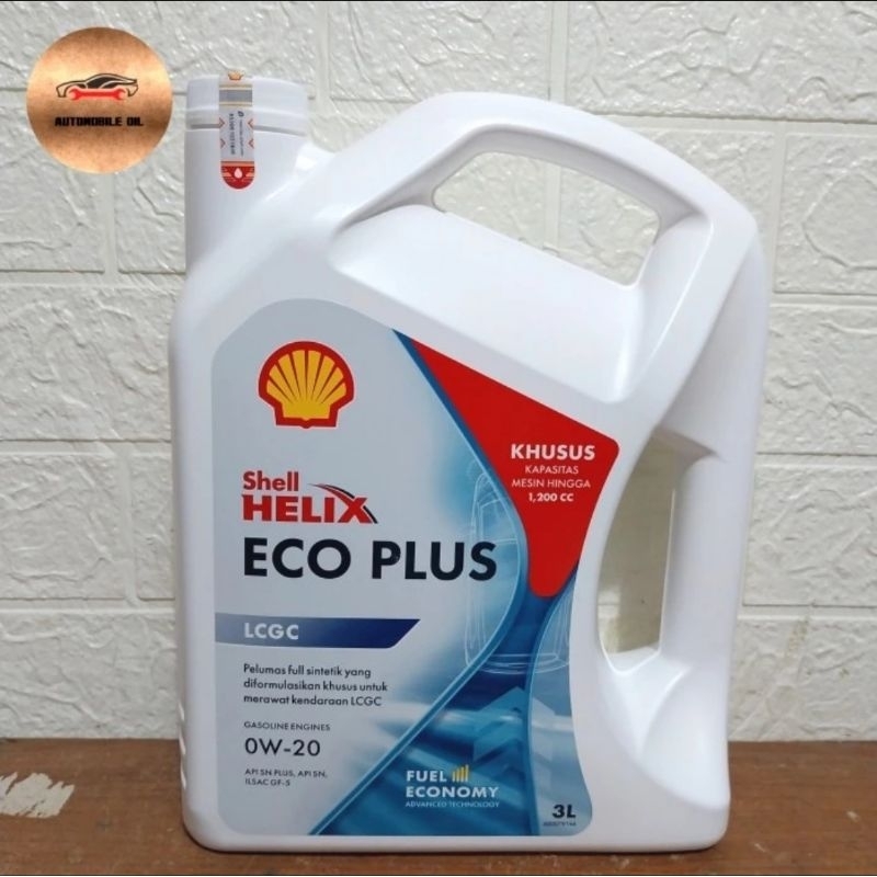 Jual Oli shell helix eco 0w-20 isi 3Liter- original barcode | Shopee ...