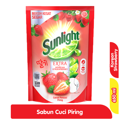 Jual Sunlight Cairan Pencuci Piring Extra Korean Strawberry 650 ml ...