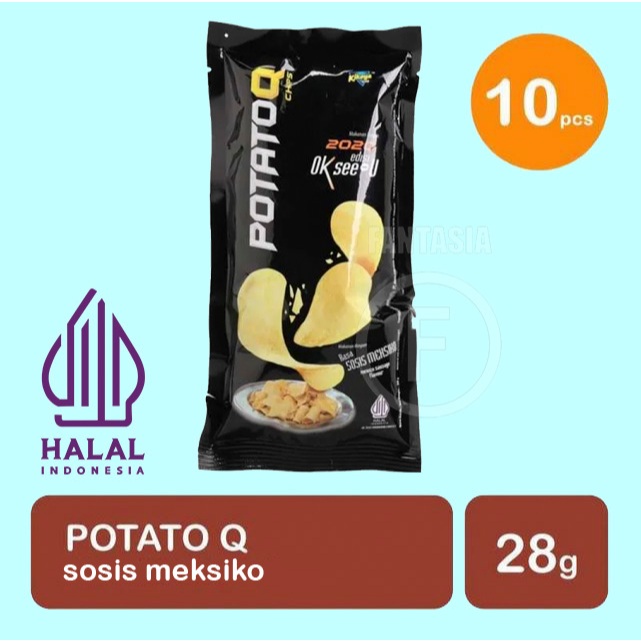 Jual POTATO Q SNACK CEMILAN MAKANAN RINGAN SOSIS MEKSIKO PER PACK ISI ...