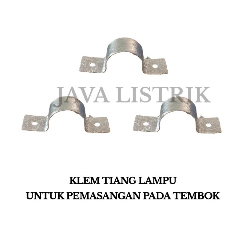 Jual KLEM TIANG LAMPU JALAN PADA DINDING RUMAH UKURAN 1¼in | Shopee ...