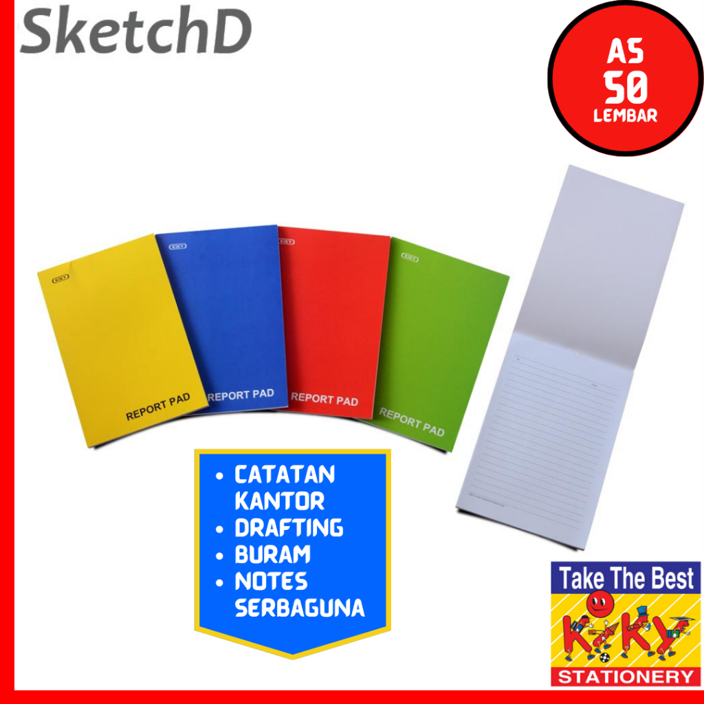 Jual Buku catatan A5 Kiky Writing Pad / Report Pad 50 lembar | Shopee ...