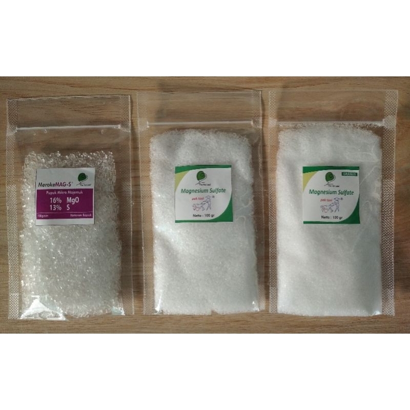 Jual REPACK PUPUK MAGNESIUM SULFAT MgSO4 PAK TANI GRANNUS MEROKE MAGS 100 GRAM | Shopee Indonesia
