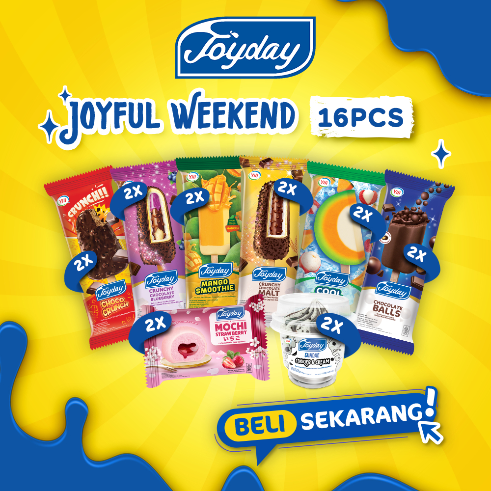 Jual Joyday Ice Cream Package Joyful Weekend - Isi 16pcs Eskrim Mix ...