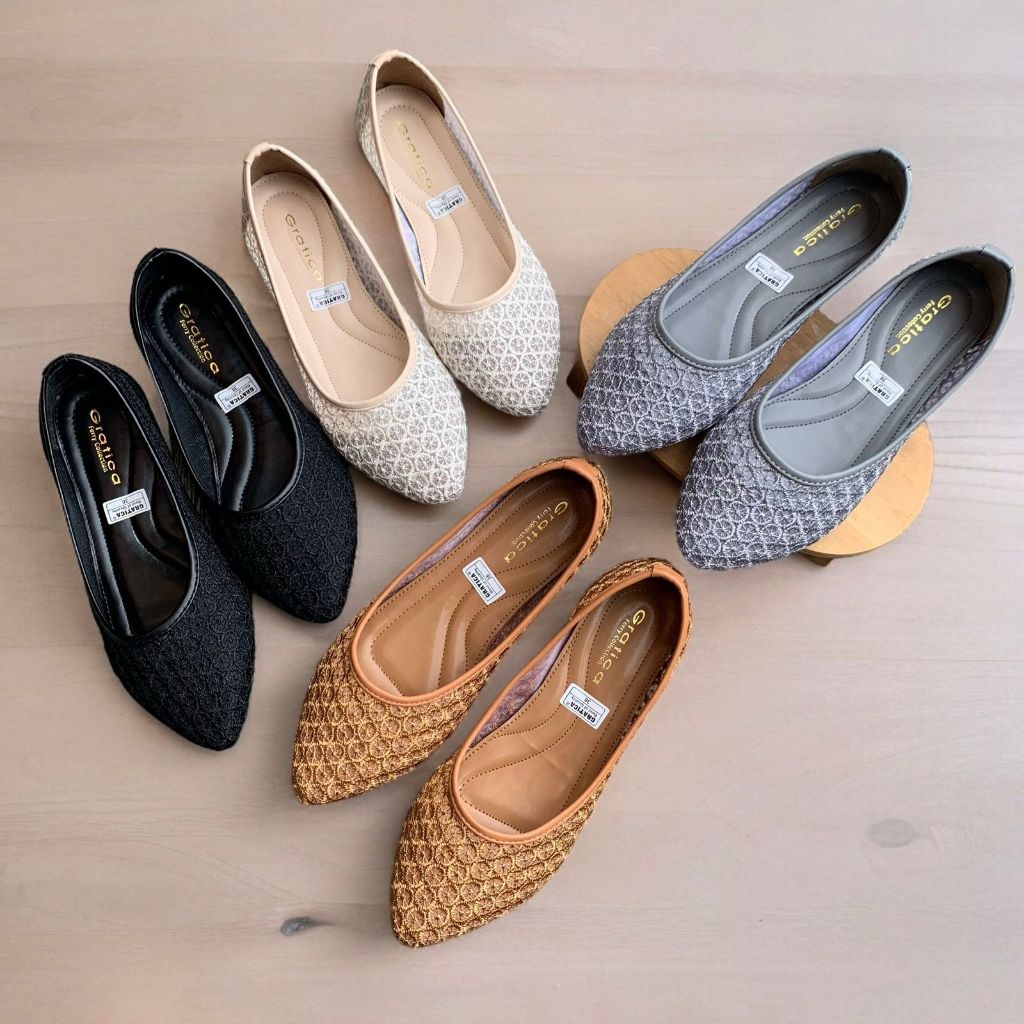 Jual Flat Shoes Wanita Terbaru/ Sepatu Ballerina Cewek fashion Kekinian ...