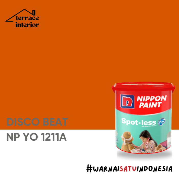 Jual Cat Tembok Spotless Plus Nippon Paint Interior Warna Orange 2.5 ...