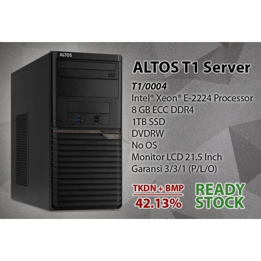 Jual PC Server Tower Acer Altos T1 (T1/0004) - Intel Xeon E2224 1TB SSD ...