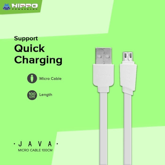 Jual Hippo Java Micro USB Kabel Data & Charger 100cm | Shopee Indonesia