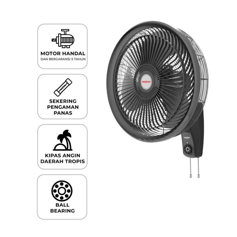 Jual Maspion PW 2006 W Kipas Angin Dinding 20 Inch Power Fan Wall Fan ...
