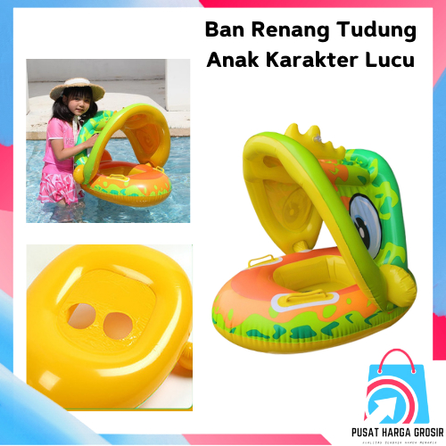 Jual PHG - Ban Renang Tudung Anak Karakter Lucu Pelampung Anak Tiup V2 ...