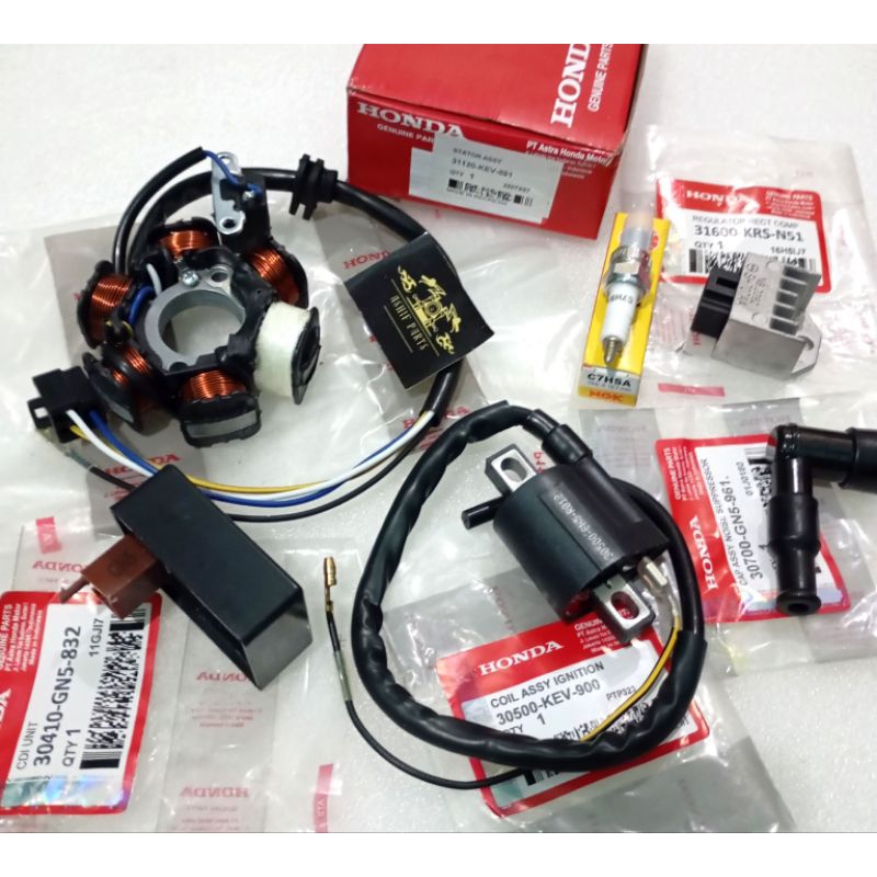 Jual Paket Pengapian 6 Item Spull spul Assy set Honda Supra X Supra fit new + CDI + koil coil ...