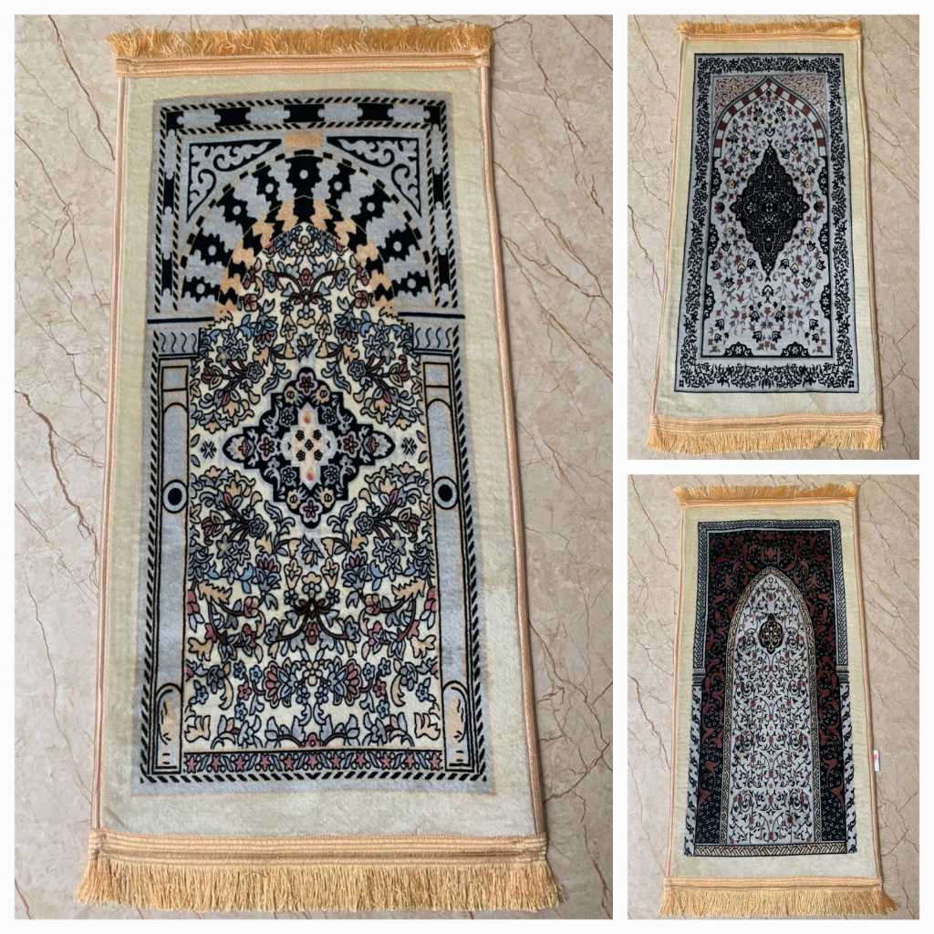 Jual Sejadah Turki Turkiye Tebal Kiswah Hitam Embos Ukuran Midi ...