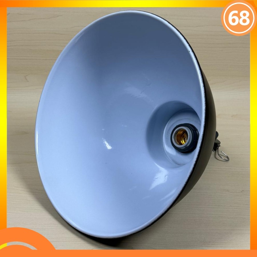 Jual PROMO!! Kap Lampu Gantung Industri HITAM + Fitting E27 | Shopee Indonesia