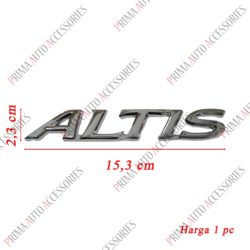 Jual Emblem Bagasi Tulisan ALTIS Mobil Corolla Altis Chrome | Shopee ...