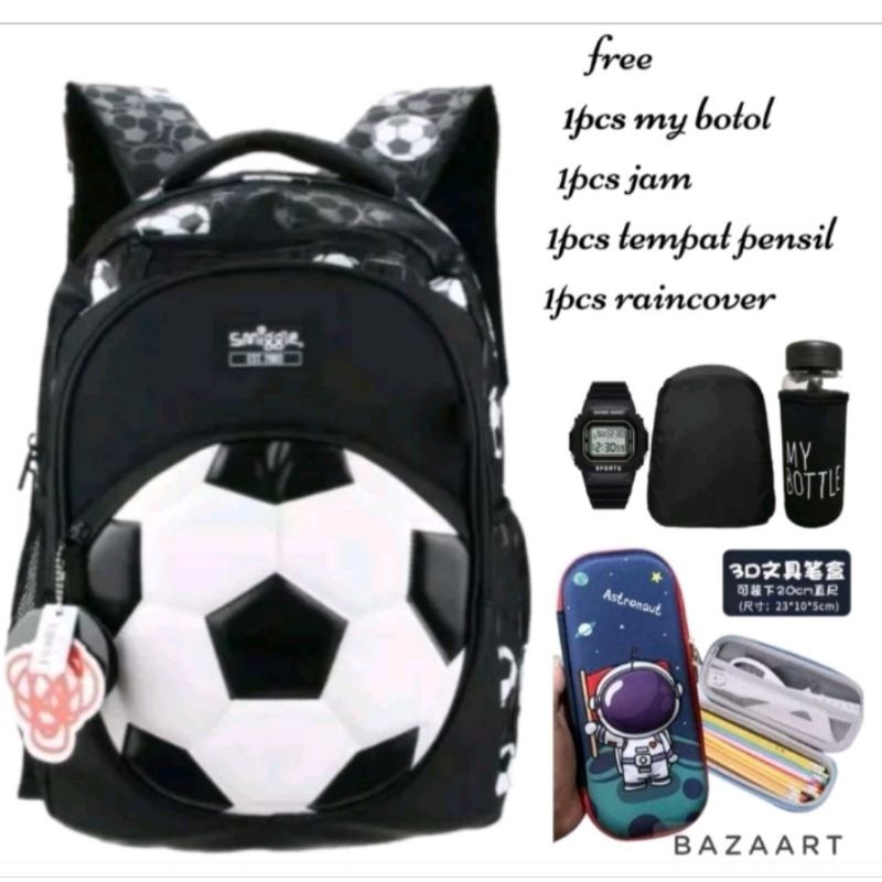 Jual Tas ransel sekolah anak laki-laki tas sekolah anak motif bola anak SD SMP banyak Bonus ...