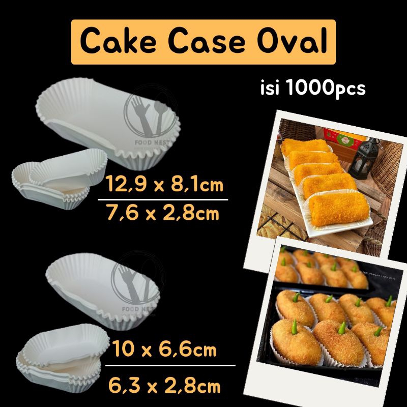 Jual [ISI 1000PC] kertas alas risol risoles cake case oval alas risol 129x81mm 100x660mm alas ...