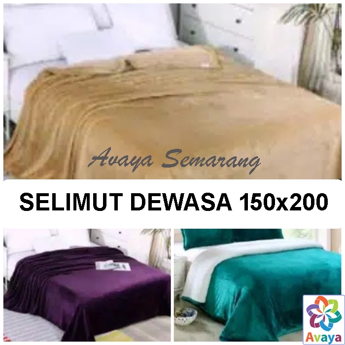 Jual SELIMUT DEWASA POLOS Uk.150x200 (600gr) / SELIMUT POLOS MURAH ...