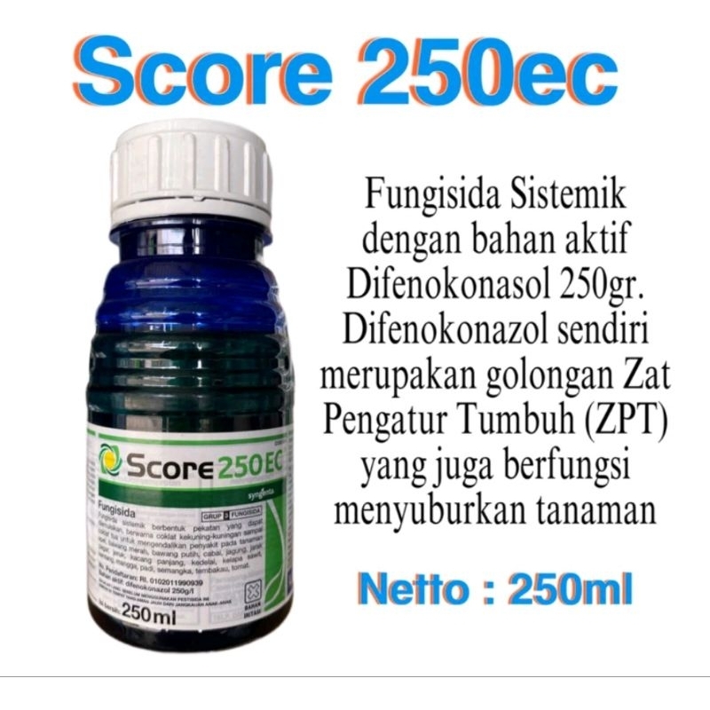Jual SCORE 250 EC 250 Ml Fungisida Pembasmi Jamur Syngenta | Shopee ...
