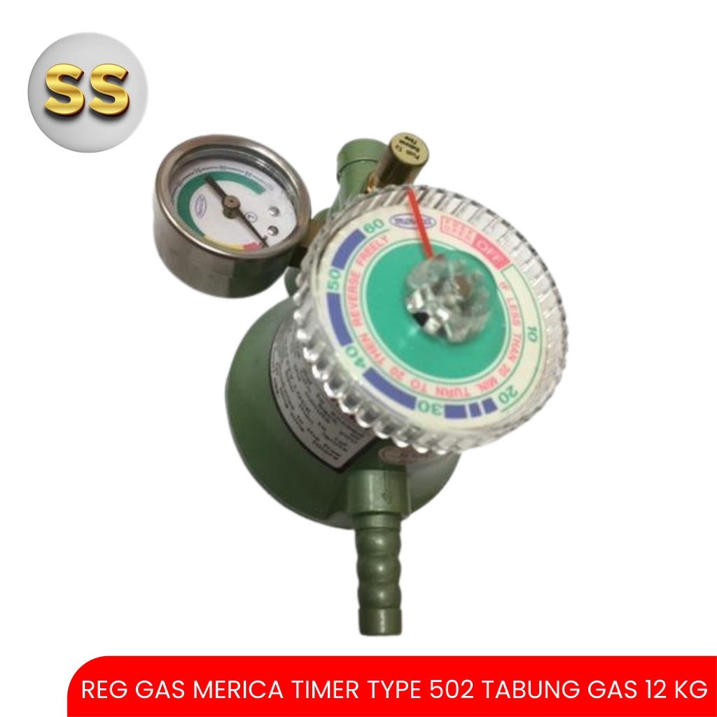 Jual Regulator Gas Merica TIMER TYPE 502 TABUNG GAS 12 KG | Shopee ...
