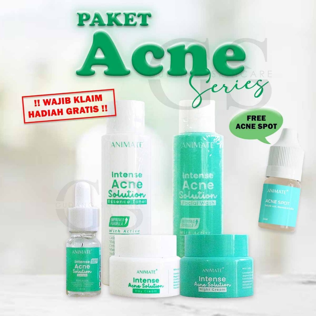 Jual Animate Skincare Acne Obat Jerawat Day Night Cream Jerawat Paket ...