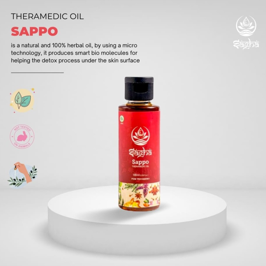 Jual SAPPO THERAMEDIC OIL SAGHA (Merah) Original | Shopee Indonesia