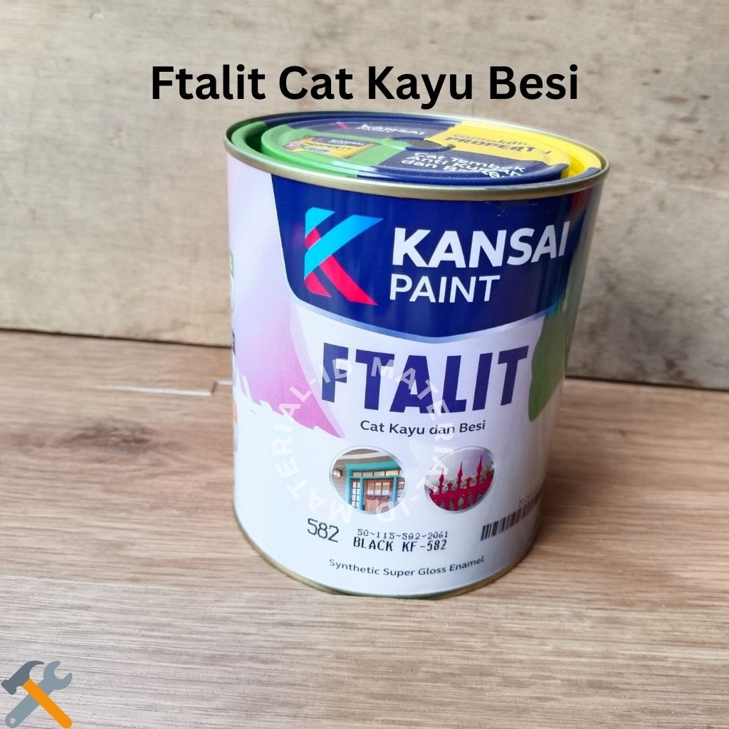 Jual Ftalit Cat besi dan kayu (Semua Warna Gloss) Kilat Synthetic Enamel CAt Minyak Pagar Kusen ...