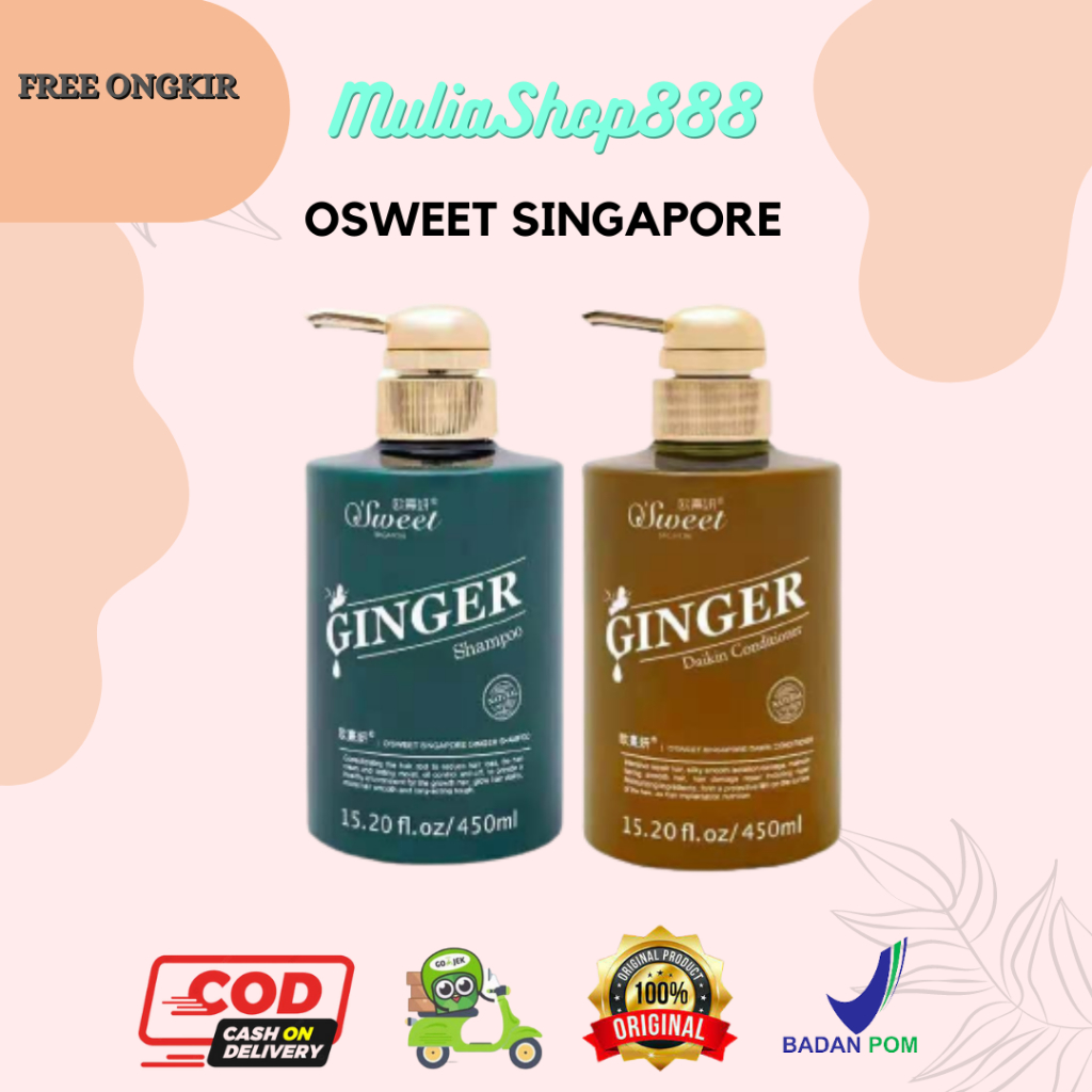 Jual O'Sweet Singapore Ginger Shampoo Anti Rontok OSweet 450ml | Shopee Indonesia