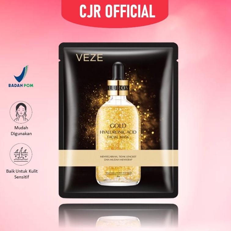 Jual Veze 24K Pure Gold Hydra Hyaluronic Acid Mask Masker Venzen Facial ...