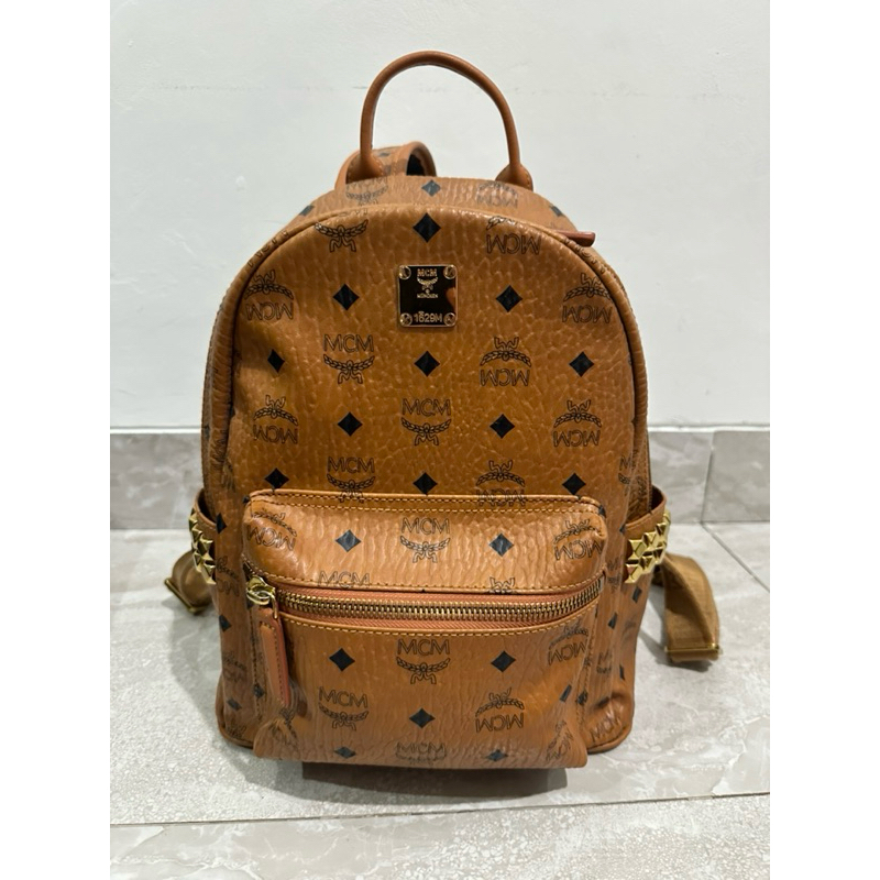 Jual M*M Light Brown Backpack | Shopee Indonesia