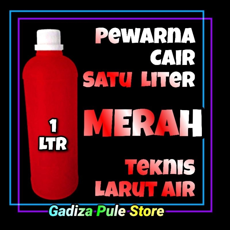 Jual Pewarna MERAH 1 Liter Konsentrat Liquid Larut Air | Shopee Indonesia