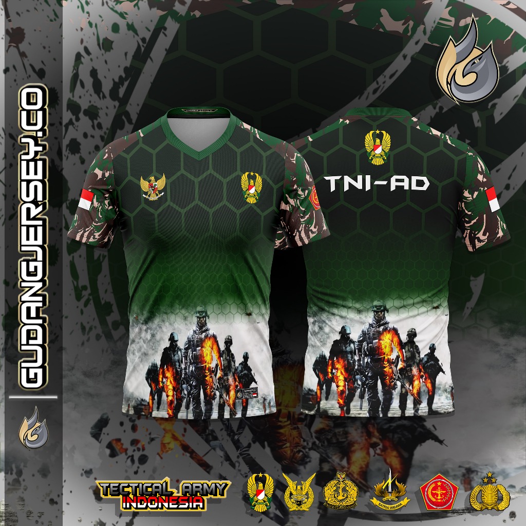Jual JERSEY TNI AD / TNI AL / TNI AU / POLRI FREE CUSTOM LOGO | Shopee ...