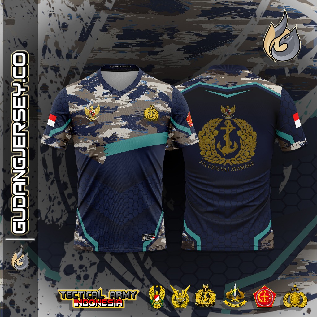 Jual JERSEY TNI AD / TNI AL / TNI AU / POLRI FREE CUSTOM LOGO | Shopee ...
