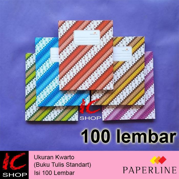 Jual Buku Tulis Kwarto 100 Lembar / A5 Hard Cover Batik PAPERLINE | Shopee Indonesia