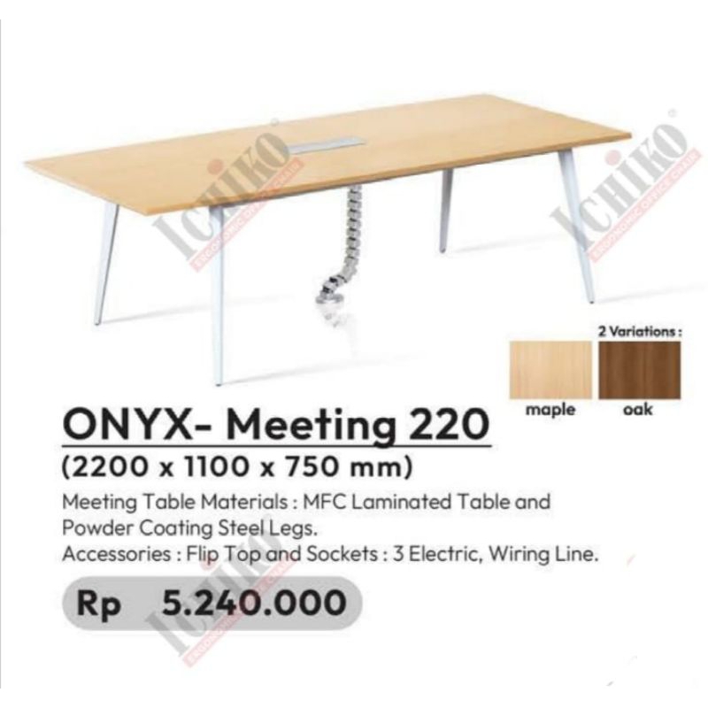 Jual Meja kerja rapat meja meeting include socket listrik uk 220 x 110 ...